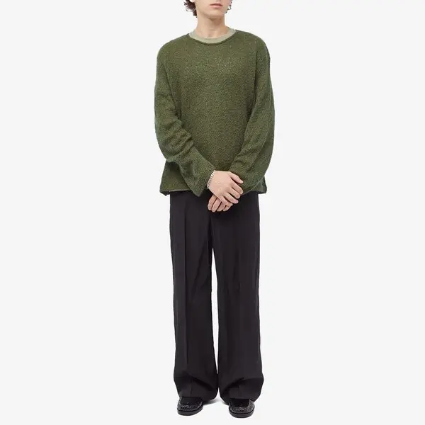 Our Legacy Double Lock U Neck In Moor Green Crochet - 35